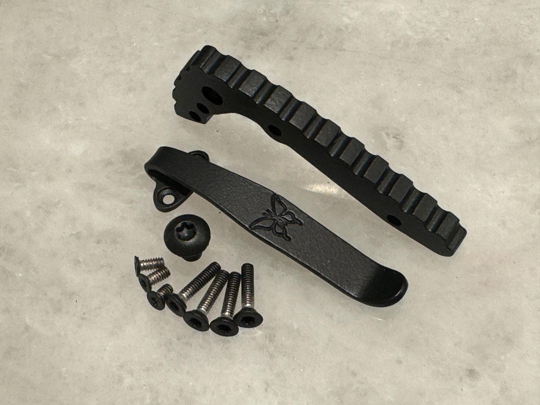 Black Titanium Back Spacer & Deep Pocket Clip W/stainless Screws for ...
