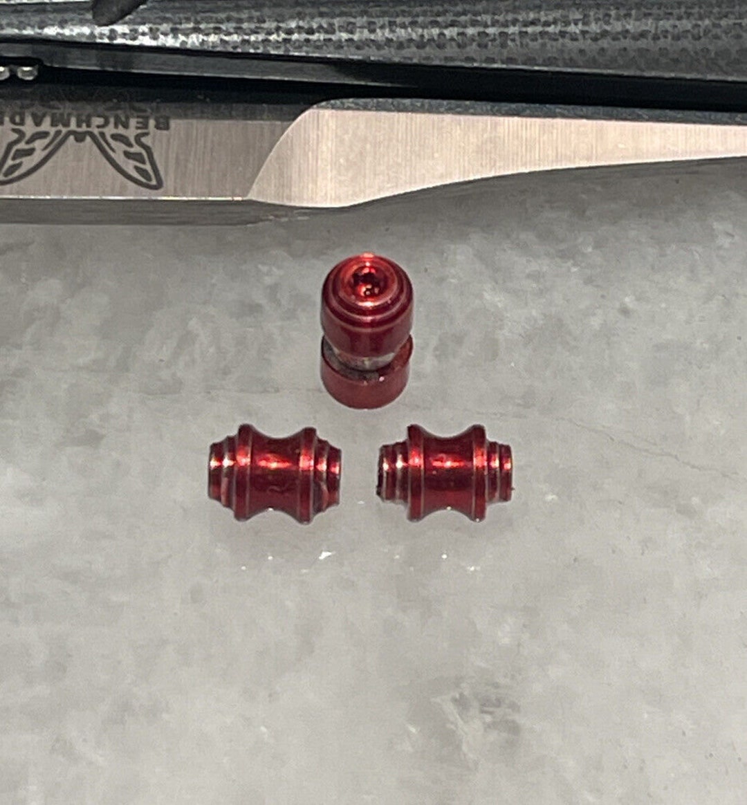 Translucent Red Thumb Stud & Standoffs for Benchmade 940-2 G10 Handle ...