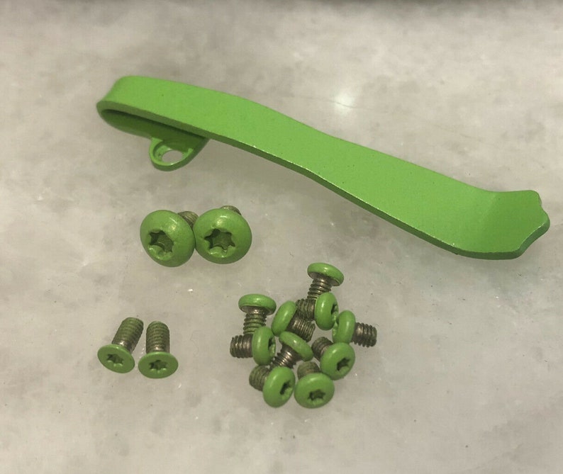 Zombie Green Titanium Deep Carry Pocket Clip & Screw Set for - Etsy