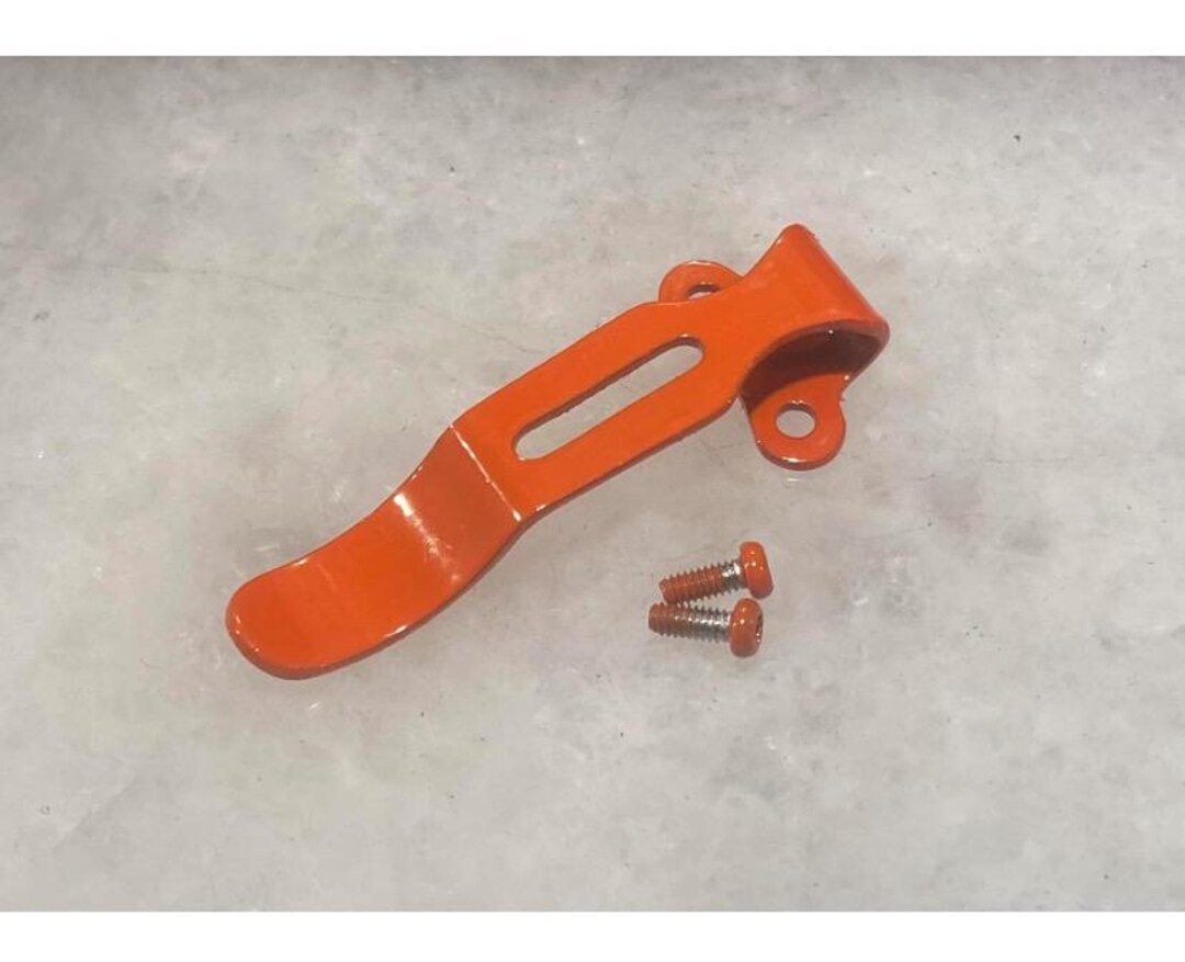 Orange Steel Pocket Clip for Olight Arkfeld Pro Arkfeld UV Flashlight ...