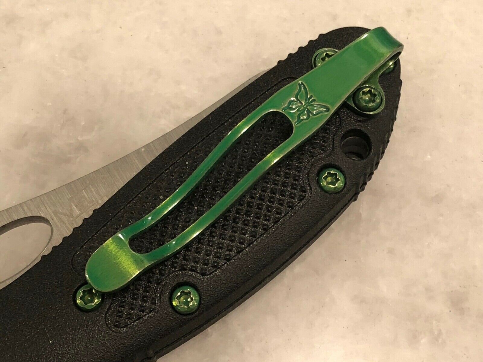 Green Titanium Pocket Clip & Screw Set for Benchmade Mini - Etsy