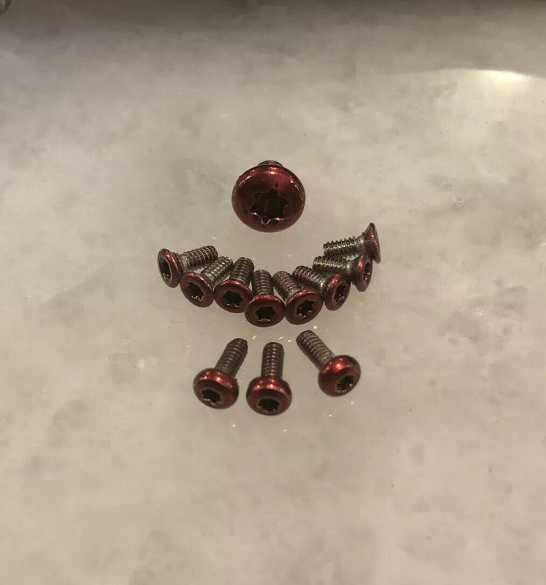 Translucent Red Screws for Ontario Rat 2 Knife Pivot Scale Pocket Clip ...