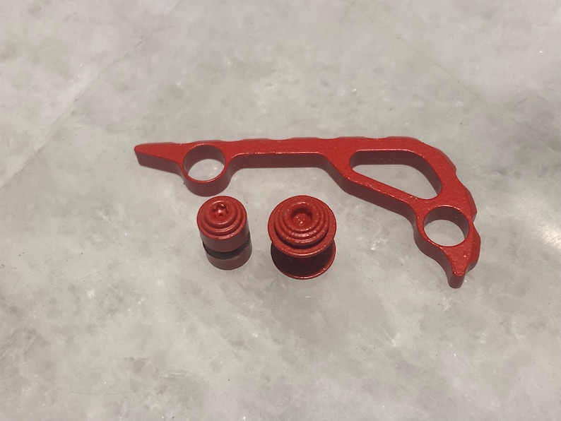 Flat Red Steel Axis Bar Thumb Stud Back Spacer for Benchmade Bugout 535 ...
