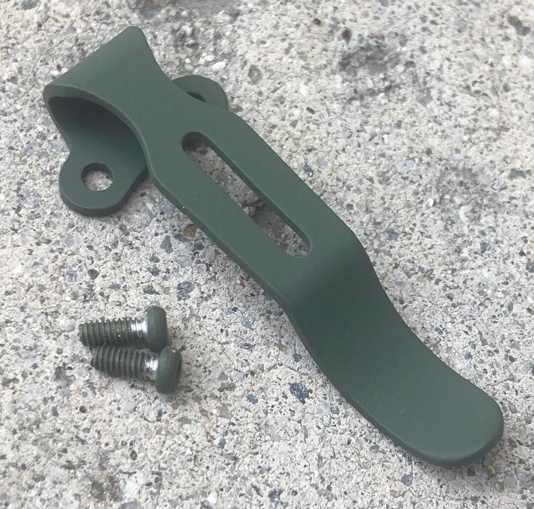 Flat Army OD Green Steel Pocket Clip for Olight Arkfeld Pro Arkfeld UV ...