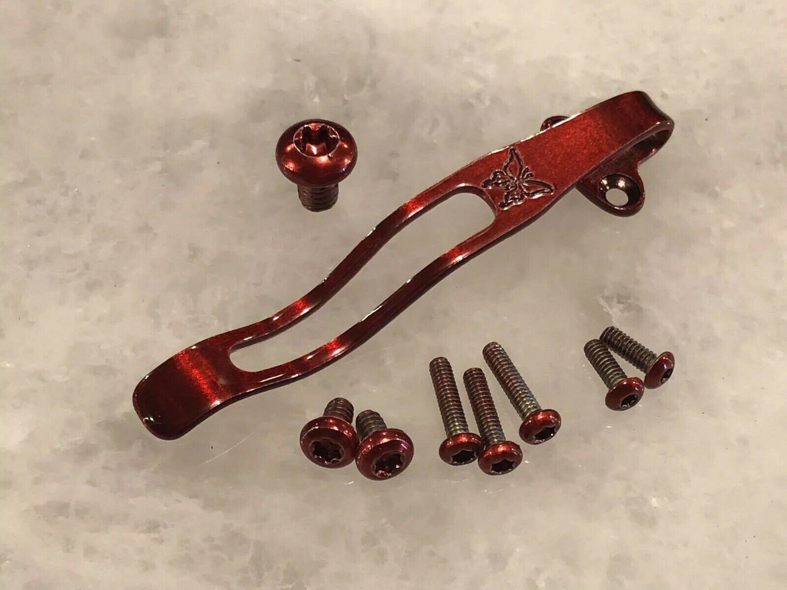 Red Titanium Deep Pocket Clip & Screws Set for Benchmade - Etsy
