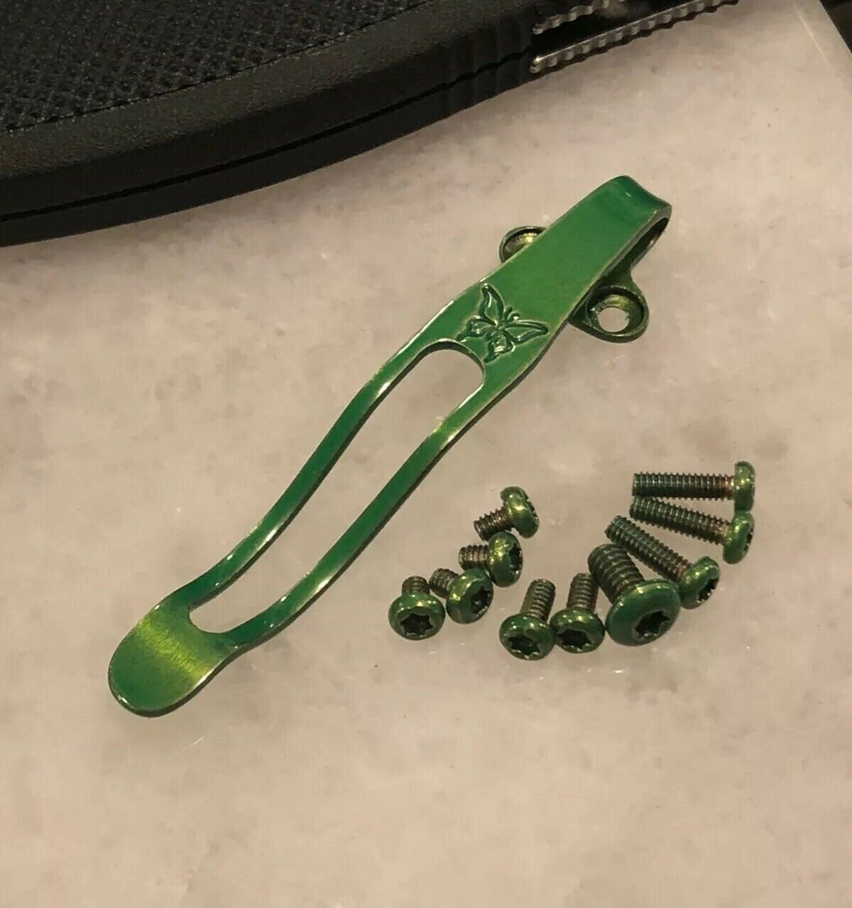 Green Titanium Pocket Clip & Screw Set for Benchmade Mini - Etsy