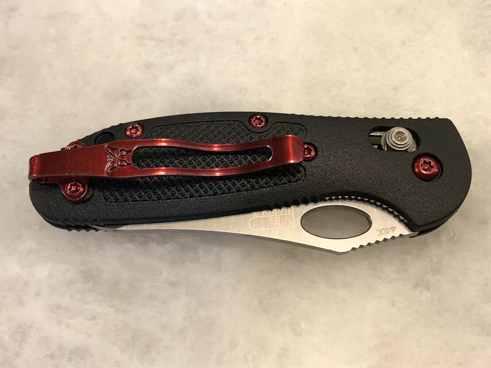 Red Titanium Pocket Clip & Screw Set for Benchmade Mini | Etsy
