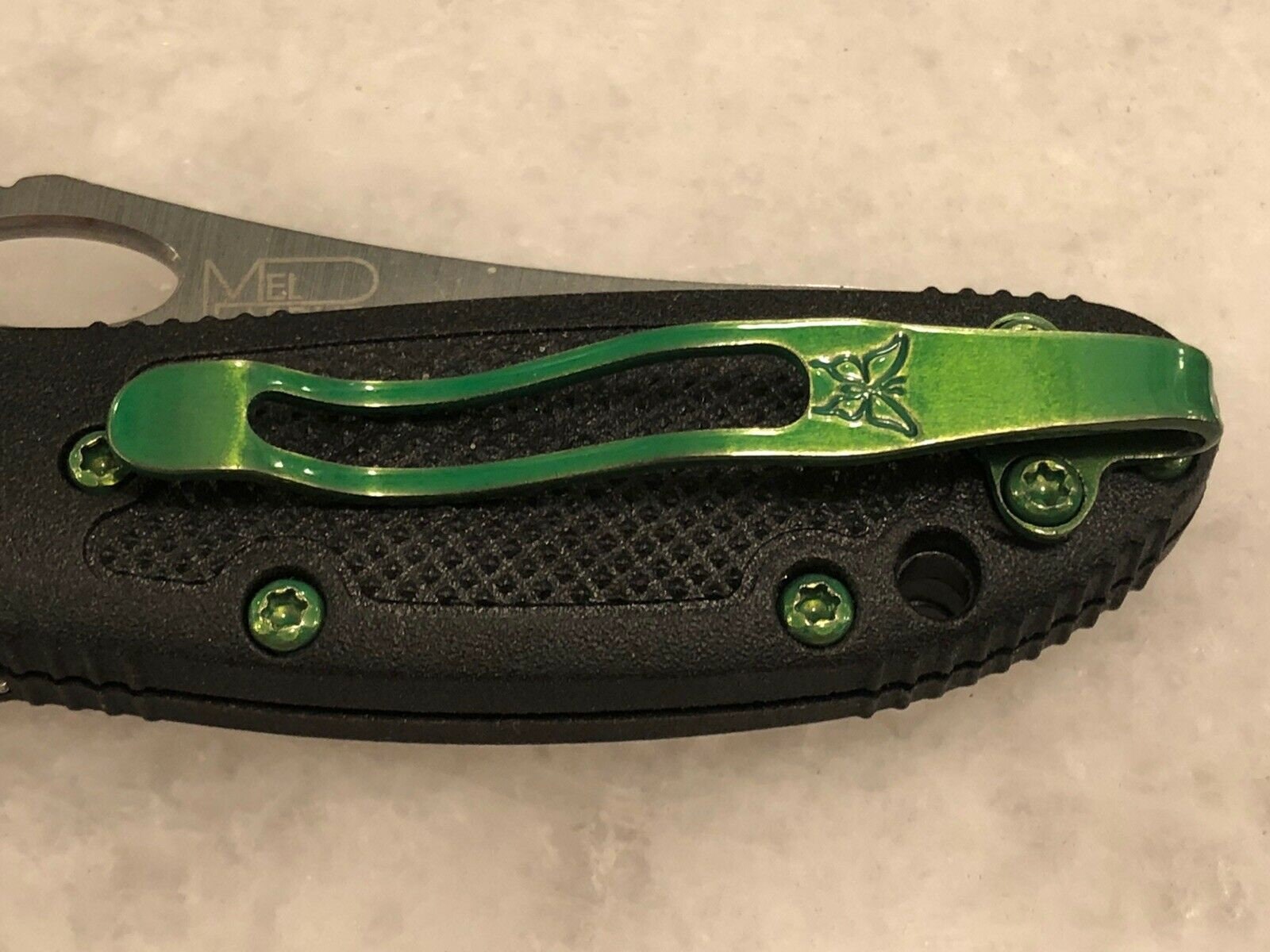 Green Titanium Pocket Clip & Screw Set for Benchmade Mini - Etsy