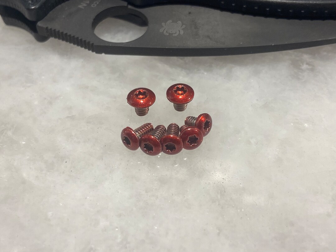 Translucent Red Stainless Torx Screws for Spyderco Manix 2 LW FRN ...