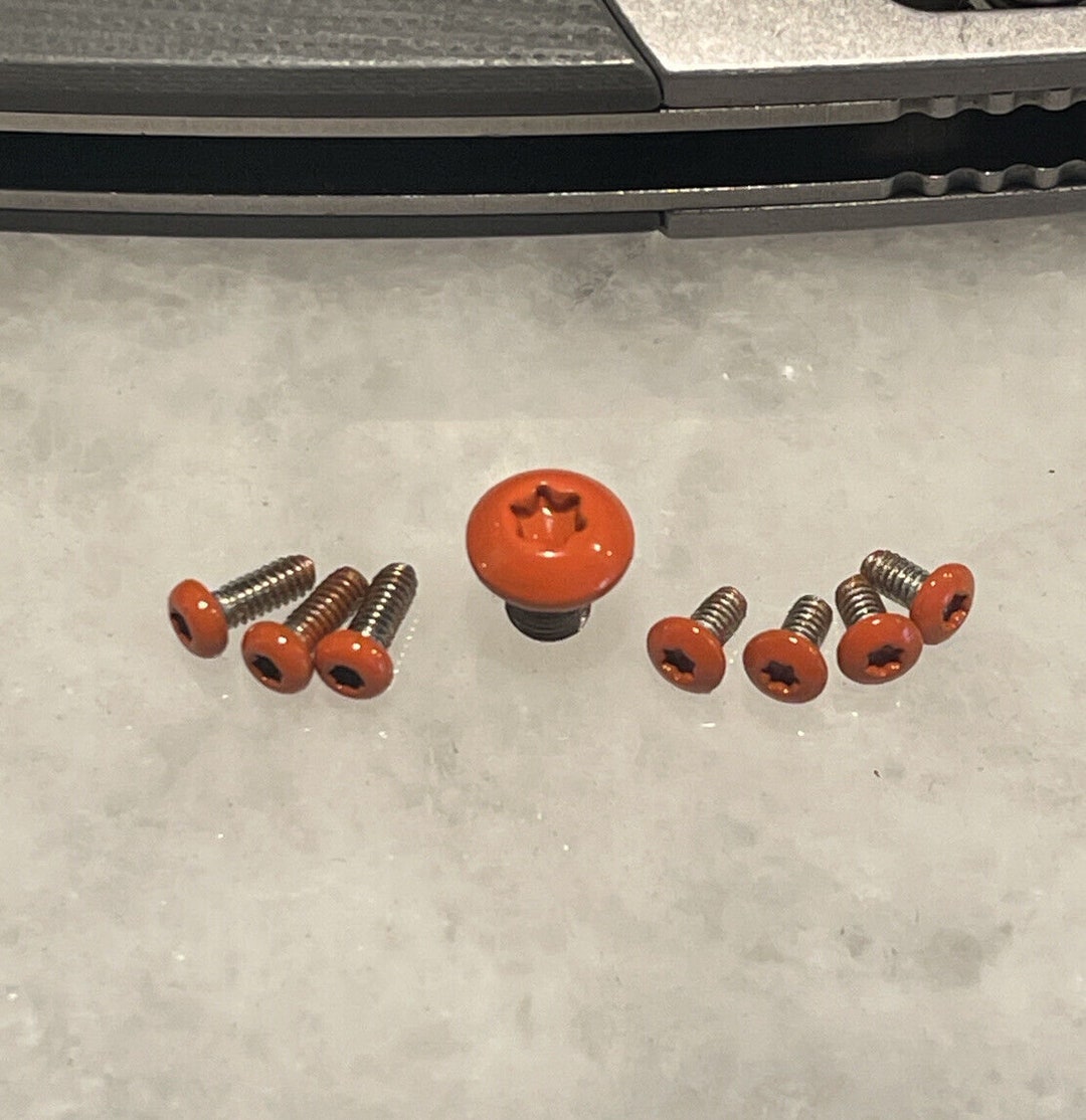 Flat Rescue Orange Stainless Steel Screws for Benchmade Crooked River ...