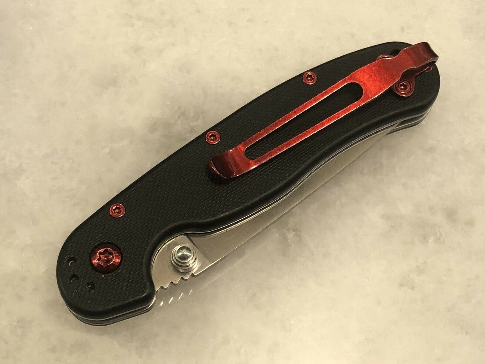 Red Titanium Deep Pocket Clip & Stainless Screws Set for | Etsy