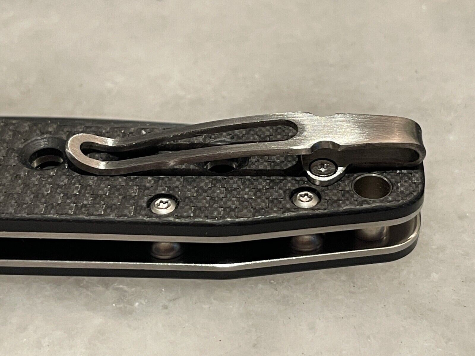 Satin Titanium Deep Pocket Clip W/ Stainless Screws Set for Spyderco ...