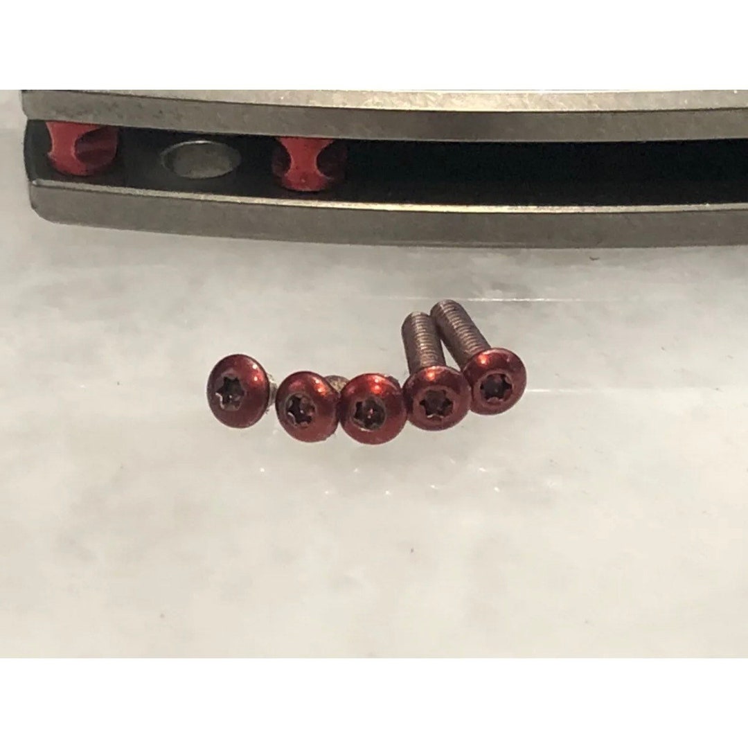 Red Stainless Steel T6 Torx Screws for Zero Tolerance ZT0450 Knife 5pcs ...