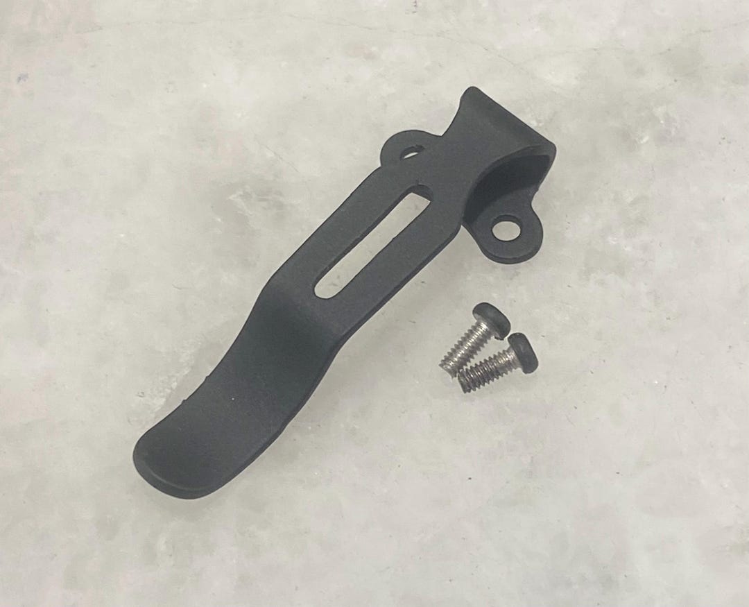Black Steel Pocket Clip for Olight Arkfeld Pro Arkfeld UV Flashlight ...