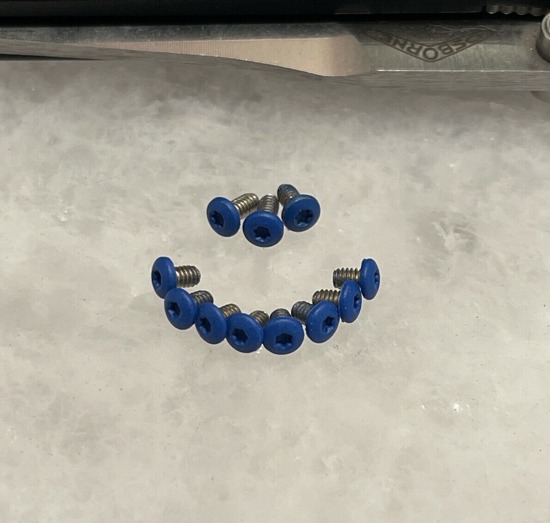 Blue Stainless Screws Set for Benchmade 945 and 940-2 Handle Pocket ...