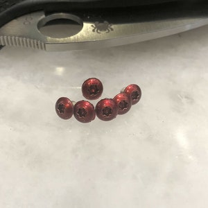 Translucent Red Torx Screws Set for Spyderco Sage 1 Sage 2 Sage 5 FRN ...