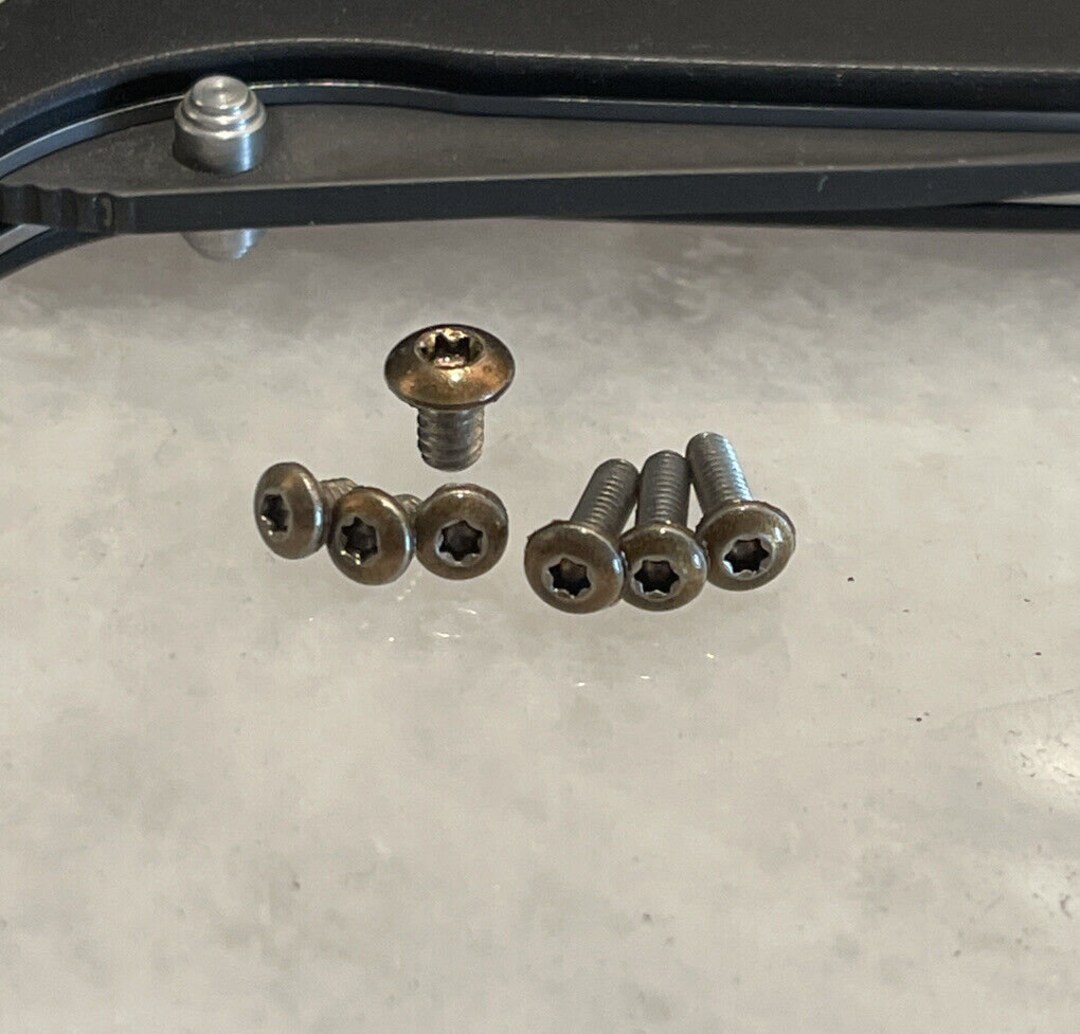 Golden Bronze Screws Set for Kershaw Leek 1660 Aluminum Liner Lock Only ...