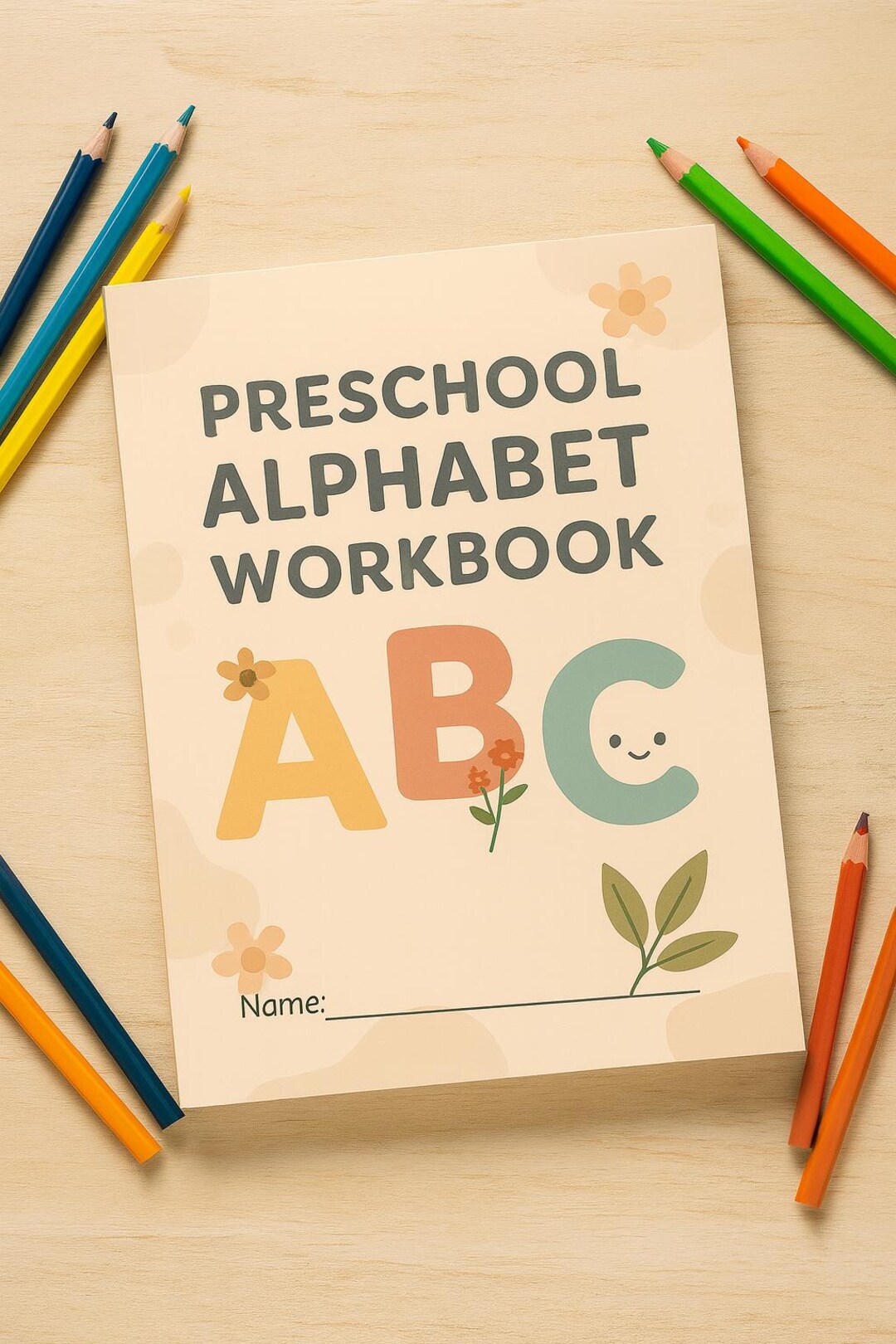 Preschool Alphabet Workbook Fun ABC Tracing, Letter Recognition ...