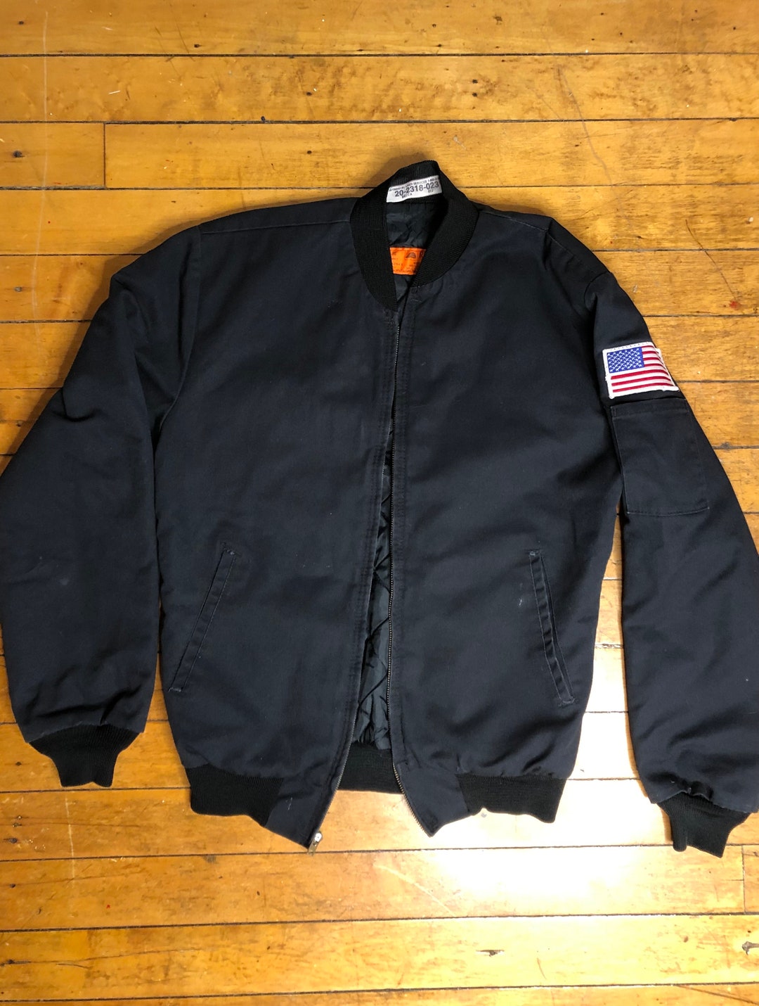 80s / 90s Black Vintage Bomber Work Jacket - Etsy