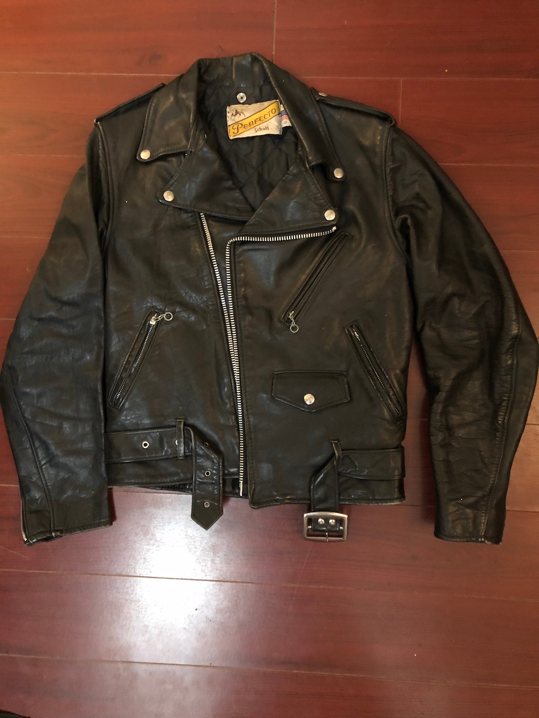 90s Schott Perfecto Motorcycle Biker Vintage Leather Jacket - Etsy