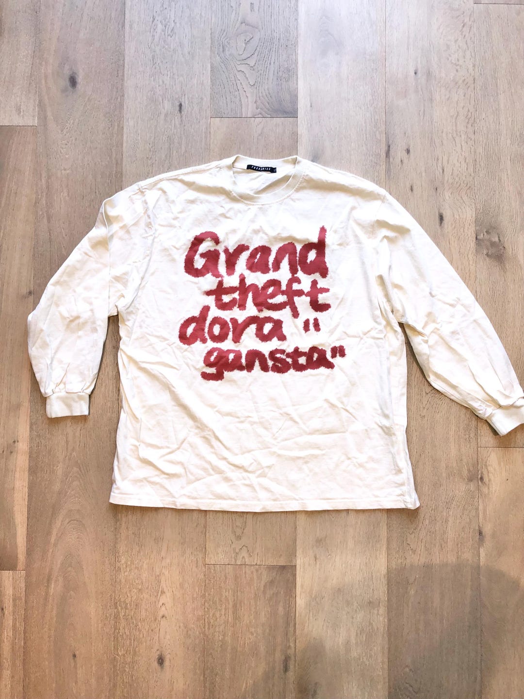 2010s Grand Theft Dora Gansta GTA 5 Vintage Long Sleeve Tee Shirt With ...