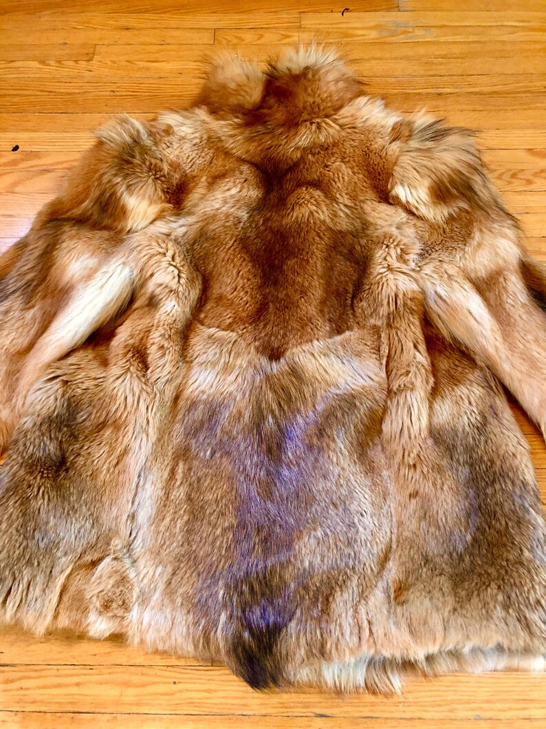 80s / 90s Red Fox Fur Vintage Coat - Etsy