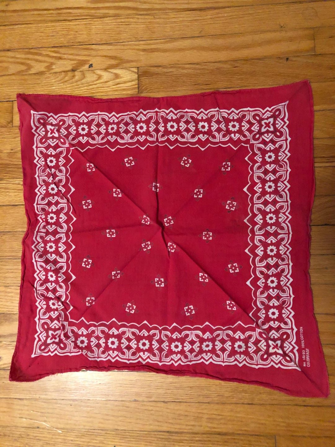 70s Fast Color - Made in U.S.A. Classic Red Shapes Paisley Vintage ...