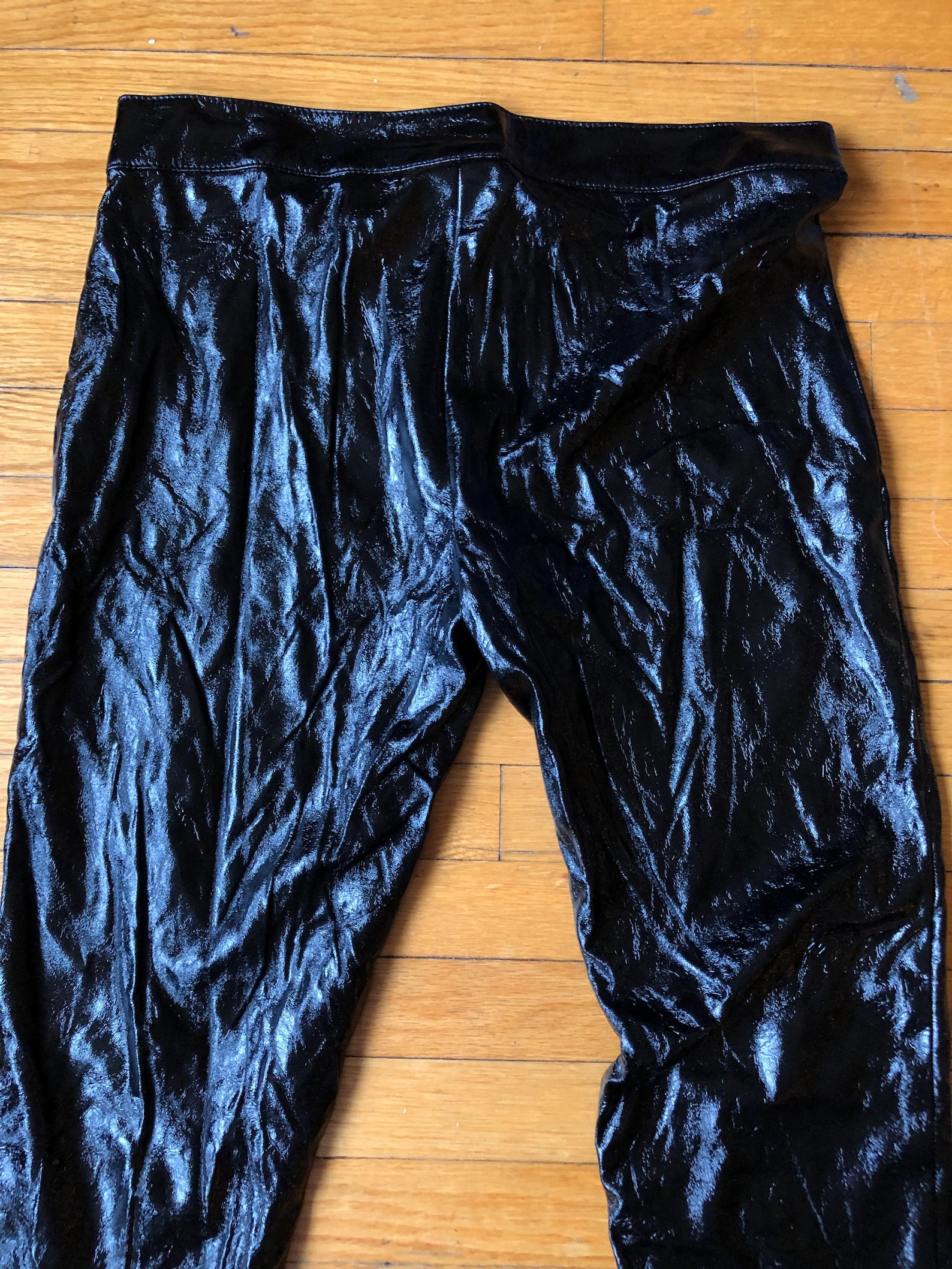 2000s Lip Service PVC Shiny Black Vintage Zipper Pants - Etsy