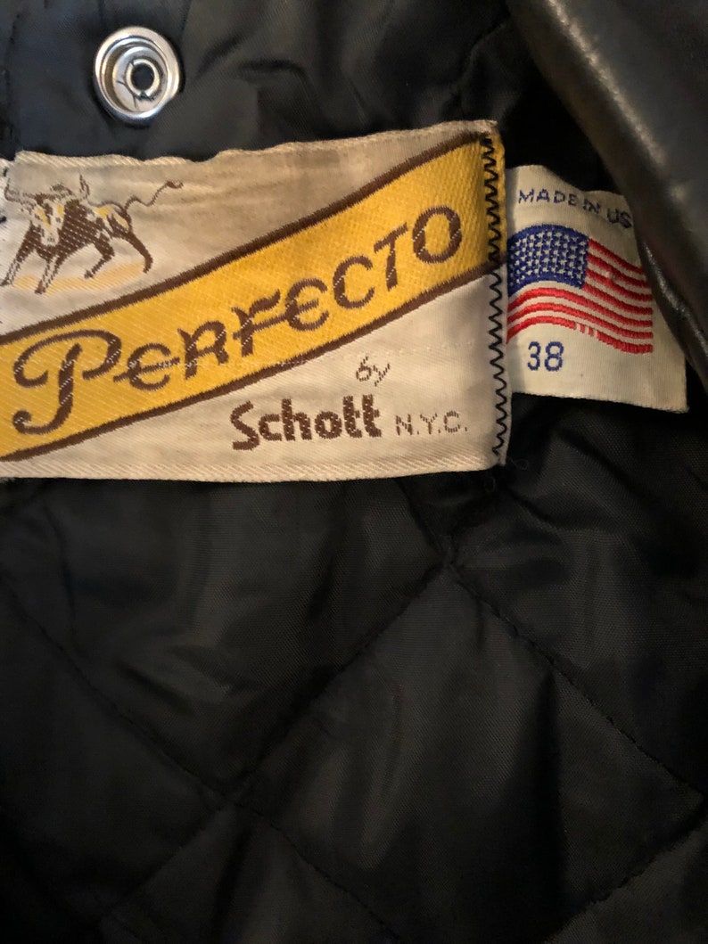 90s Schott Perfecto Motorcycle Biker Vintage Leather Jacket - Etsy