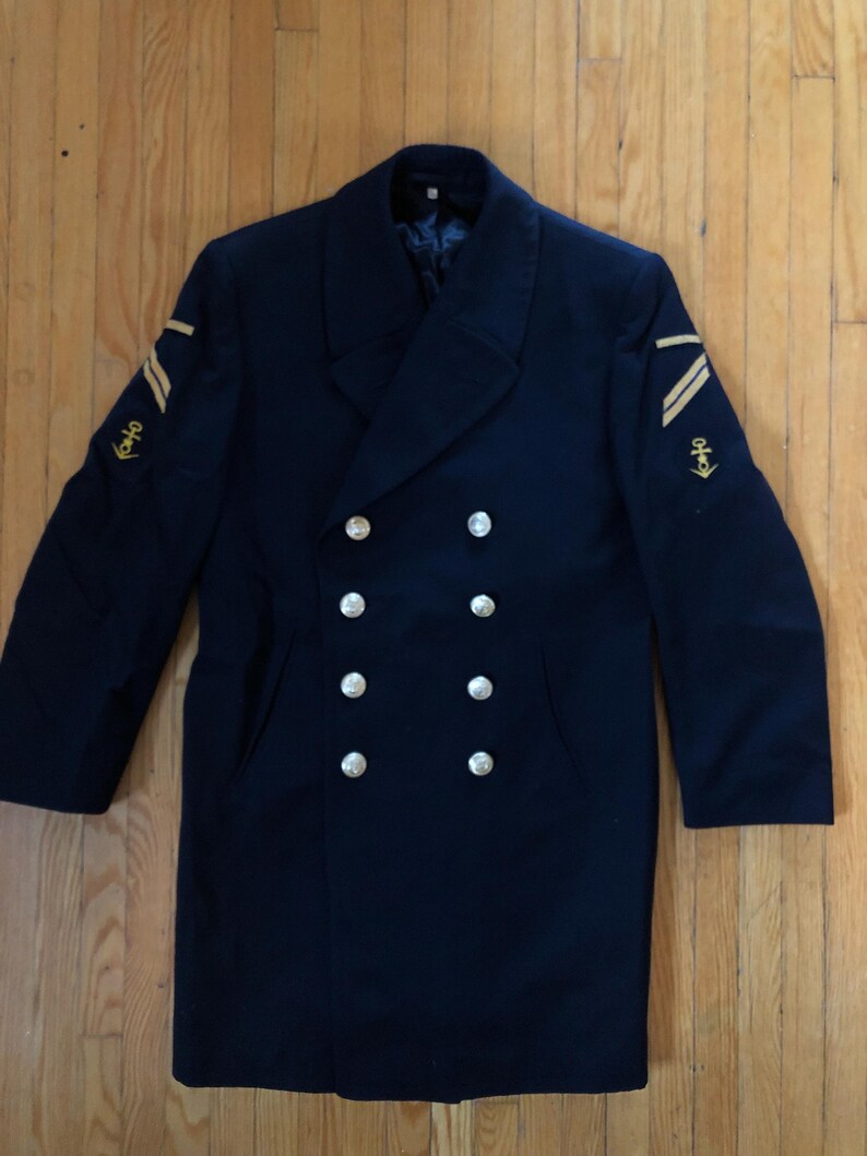 70s US Navy Military Wool Blazer Vintage Coat Jacket - Etsy