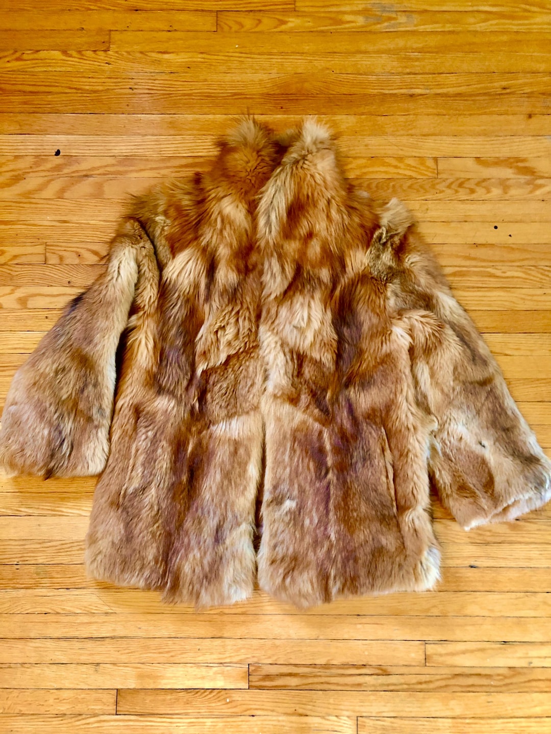 80s / 90s Red Fox Fur Vintage Coat - Etsy