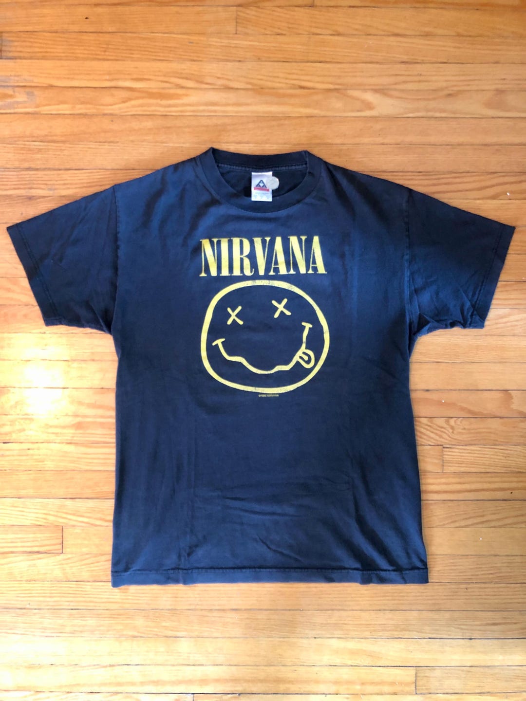 1992 Nirvana Smiley Face Vintage Band Tee Shirt - Etsy