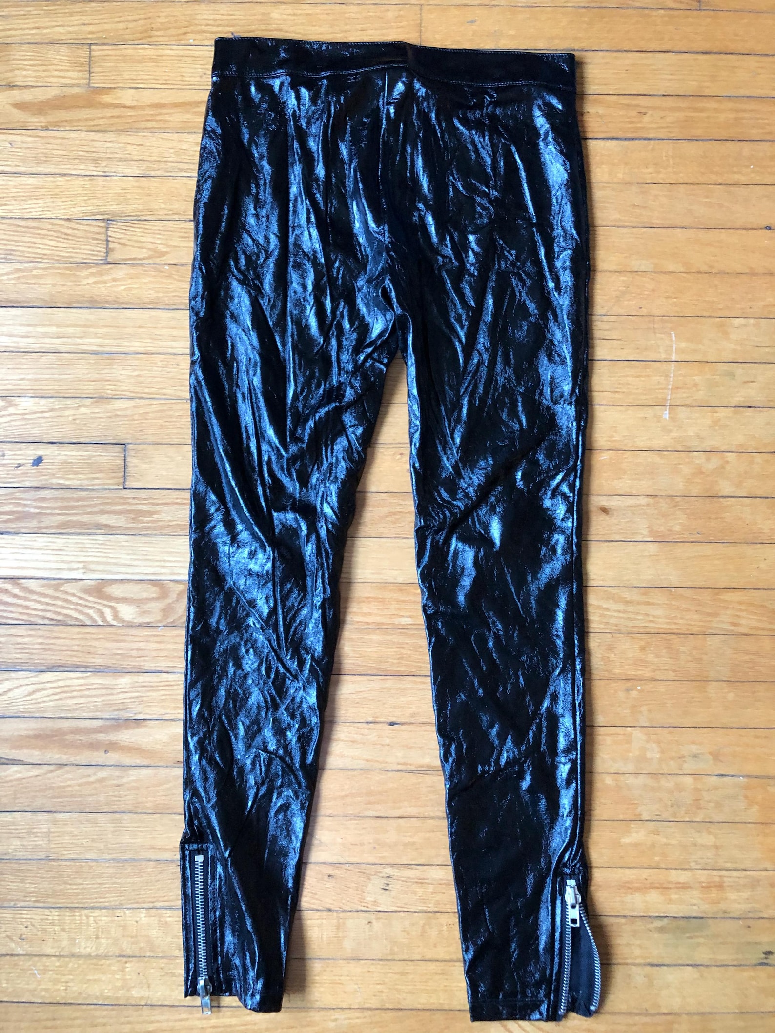 2000s Lip Service PVC Shiny Black Vintage Zipper Pants - Etsy