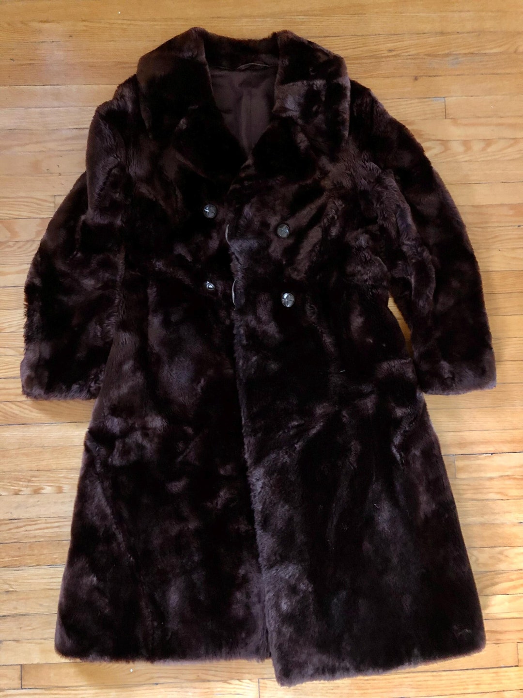 80s Mens Sheared Beaver Fur Vintage Coat - Etsy