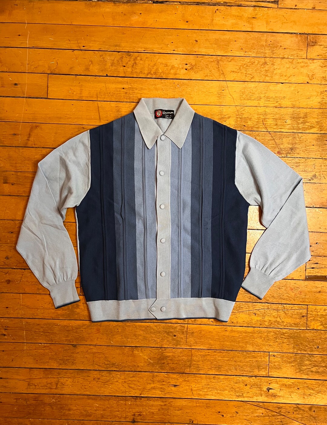 1950s Damon Monochromatic Blue Mens Cardigan Sweater SO Cool - Etsy