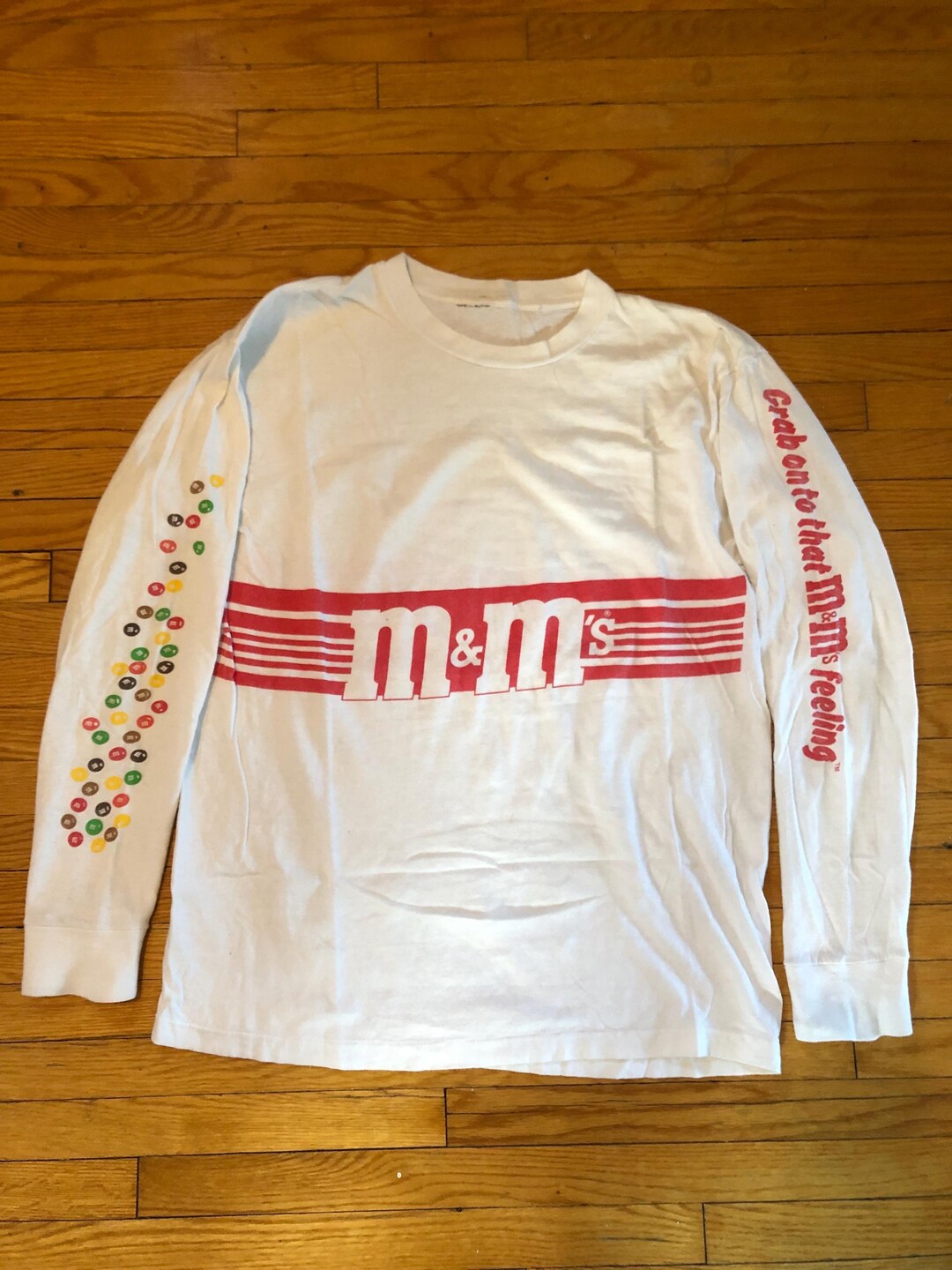 80s M&M - Grab Onto That M and M Feeling - Vintage Long Sleeve Tee ...