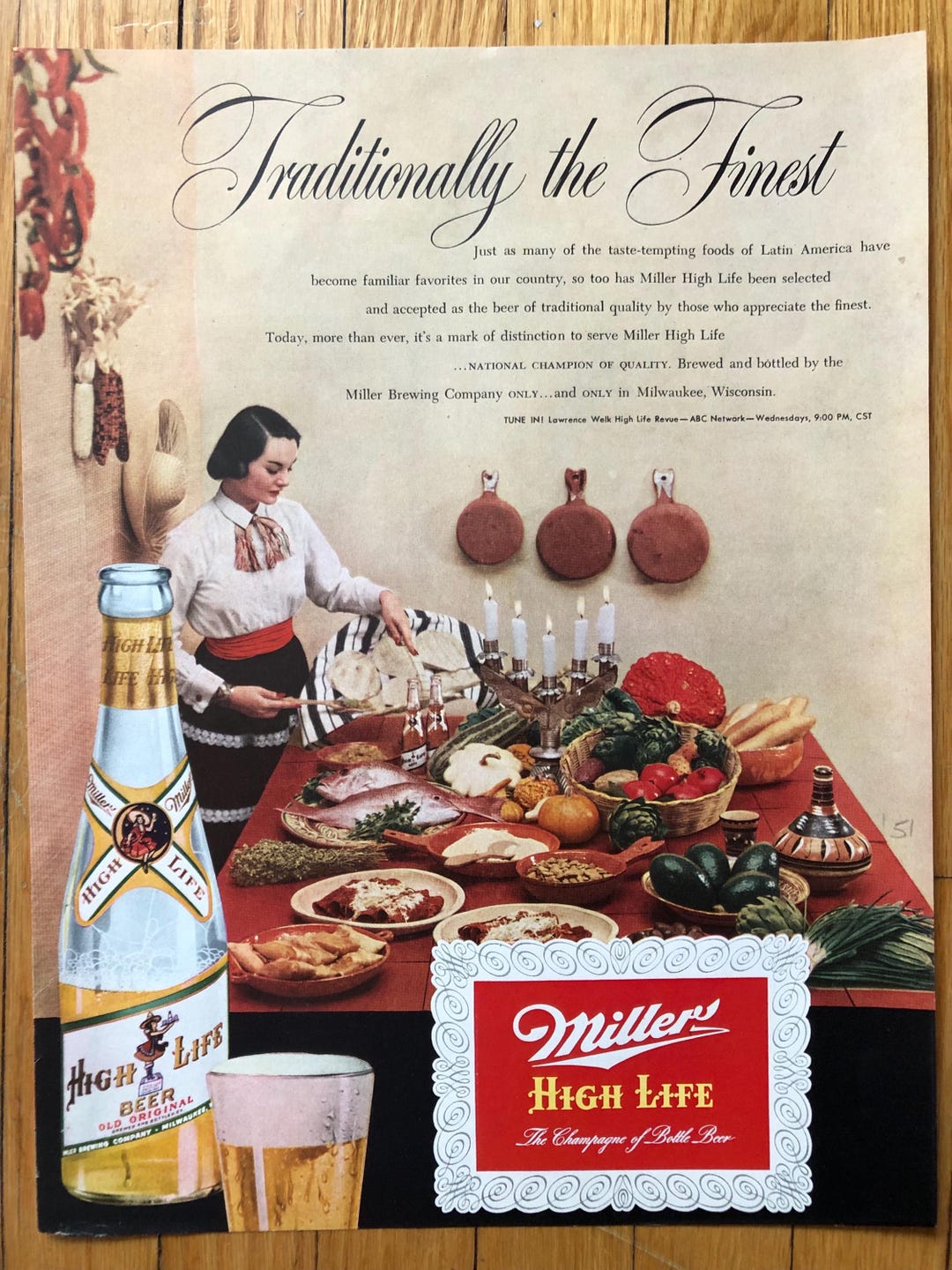 1951 Miller High Life - Traditionally the Finest - Original ...