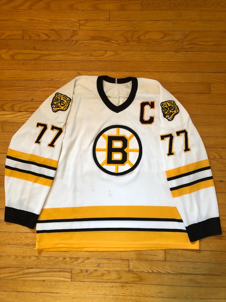 80s / 90s Ray Bourque 77 Boston Bruins Vintage NHL Authentic CCM Hockey ...