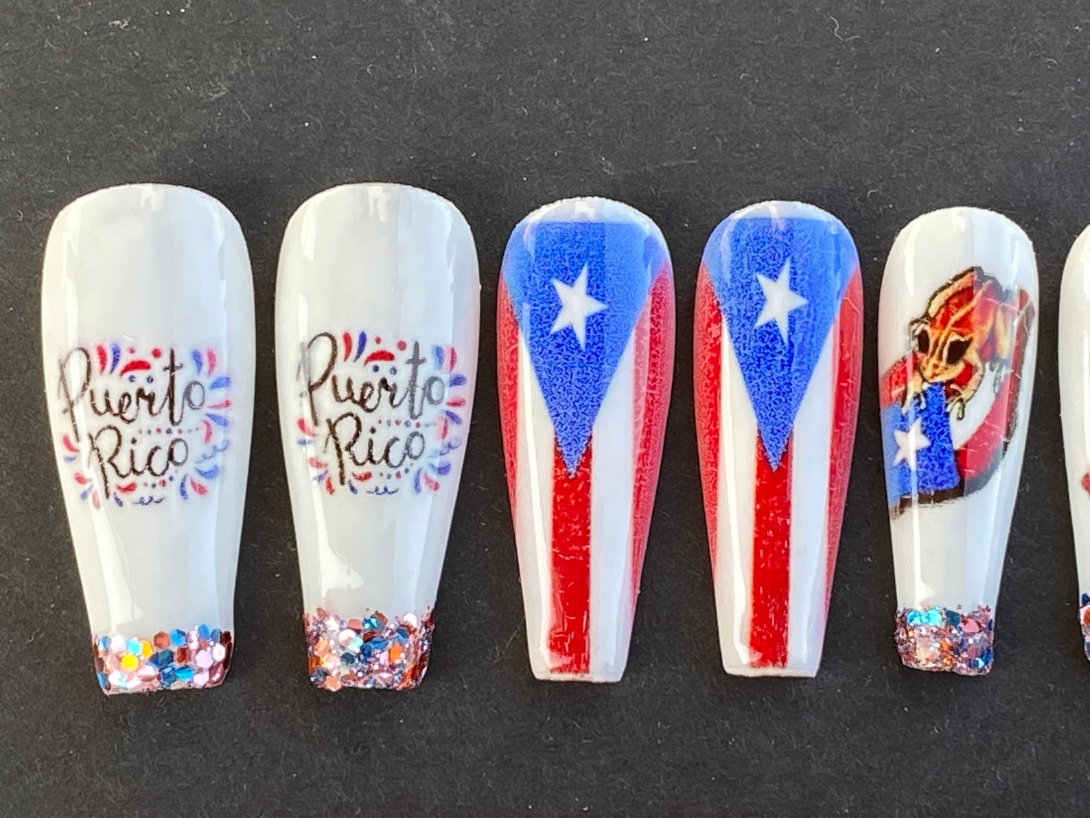 Puerto Rico Set of Press on Nails - Etsy