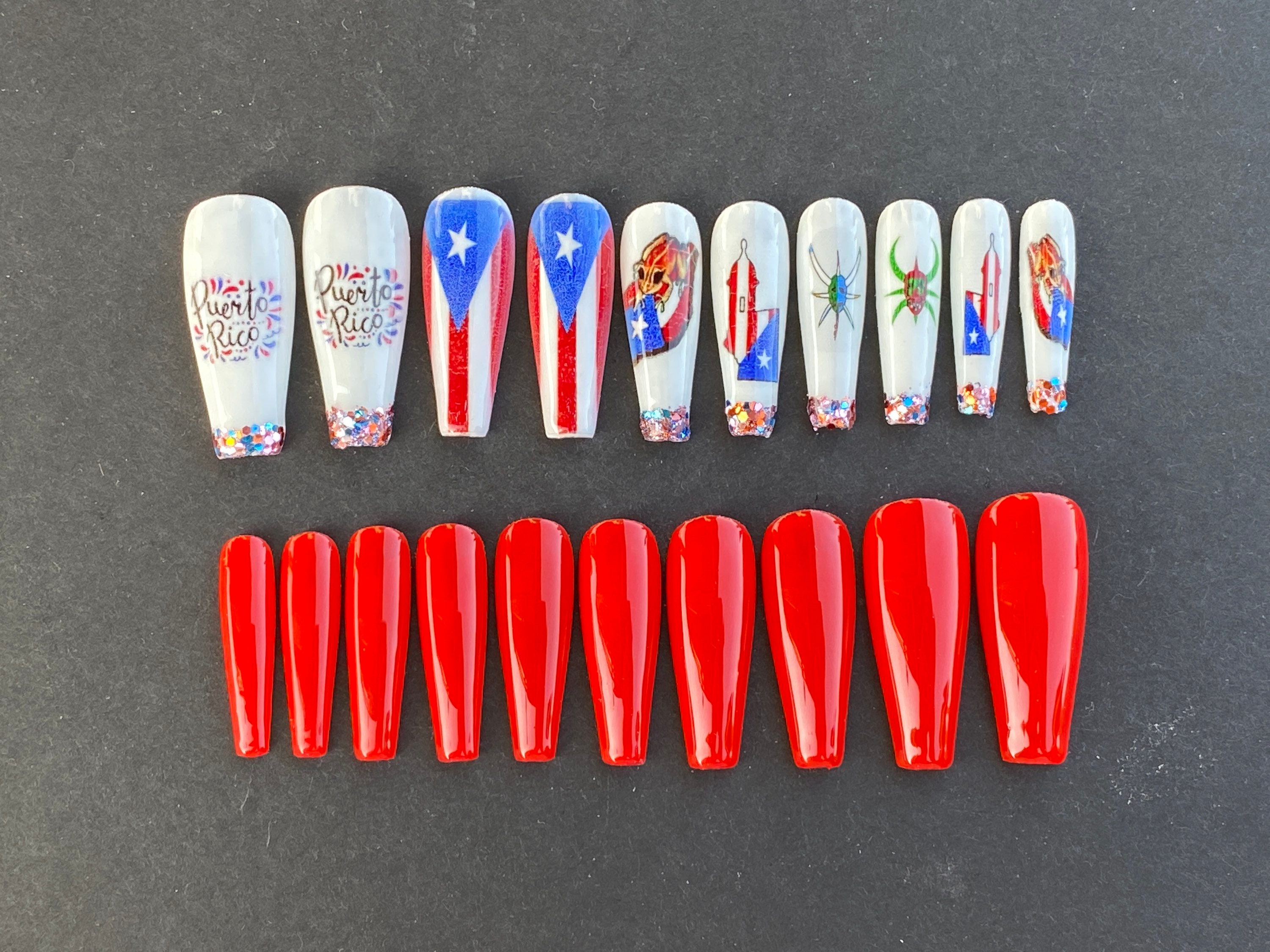 Puerto Rico Set of Press on Nails - Etsy