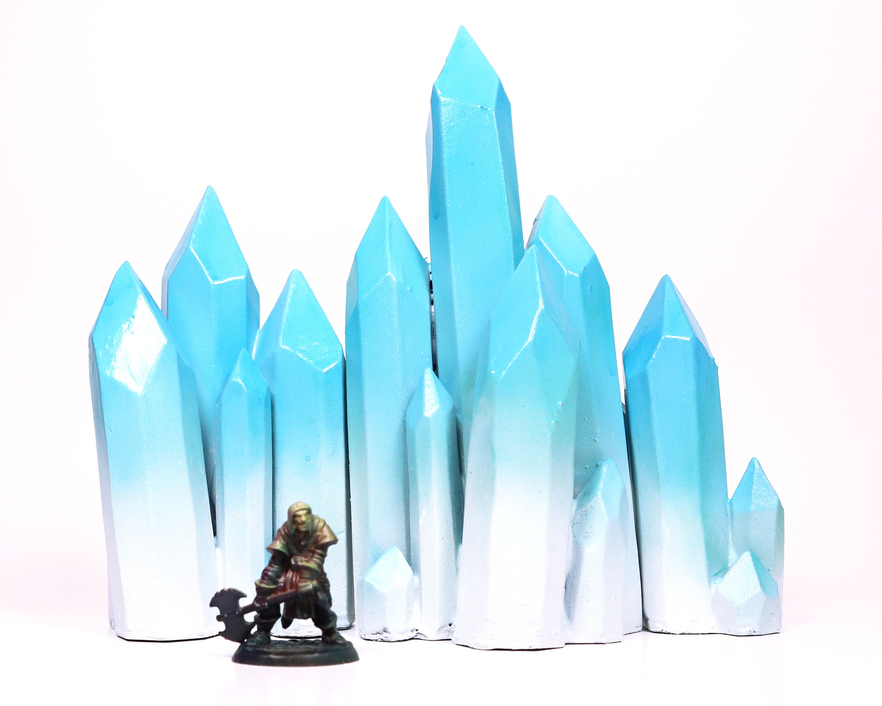 Teal Ice Crystal Formations premium Handmade Terrain for | Etsy