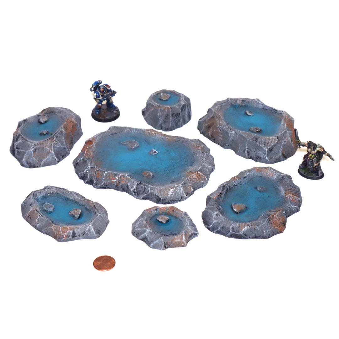 Handmade Blue Pools Terrain Set: Tabletop RPG Scenery - Etsy