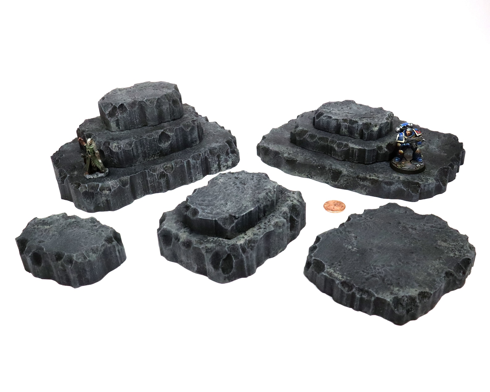 Handmade Basalt Black Stacking Hills premium Modular Terrain - Etsy