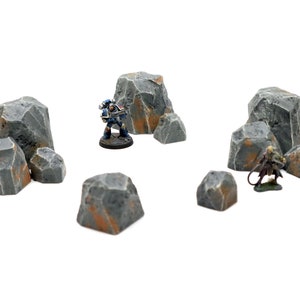 Customizable Modular Boulder Terrain Sets for Rpgs & Wargames - Choose ...