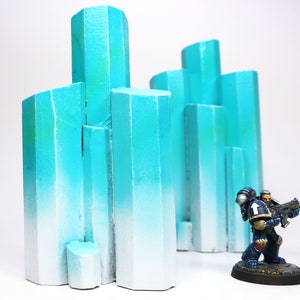 Premium Ice Pillar Terrain Set handmade for Warhammer 40k, Dungeons ...