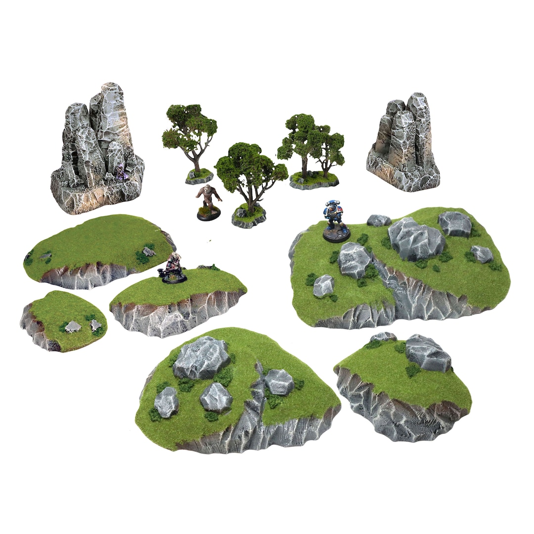 Grassy Terrain Set: Hand-painted RPG Wargame Scenery - Etsy