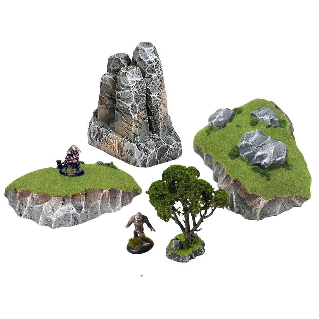 Tiny Battlefield Pack | Extra Small Grassy RPG & Wargame Terrain for ...