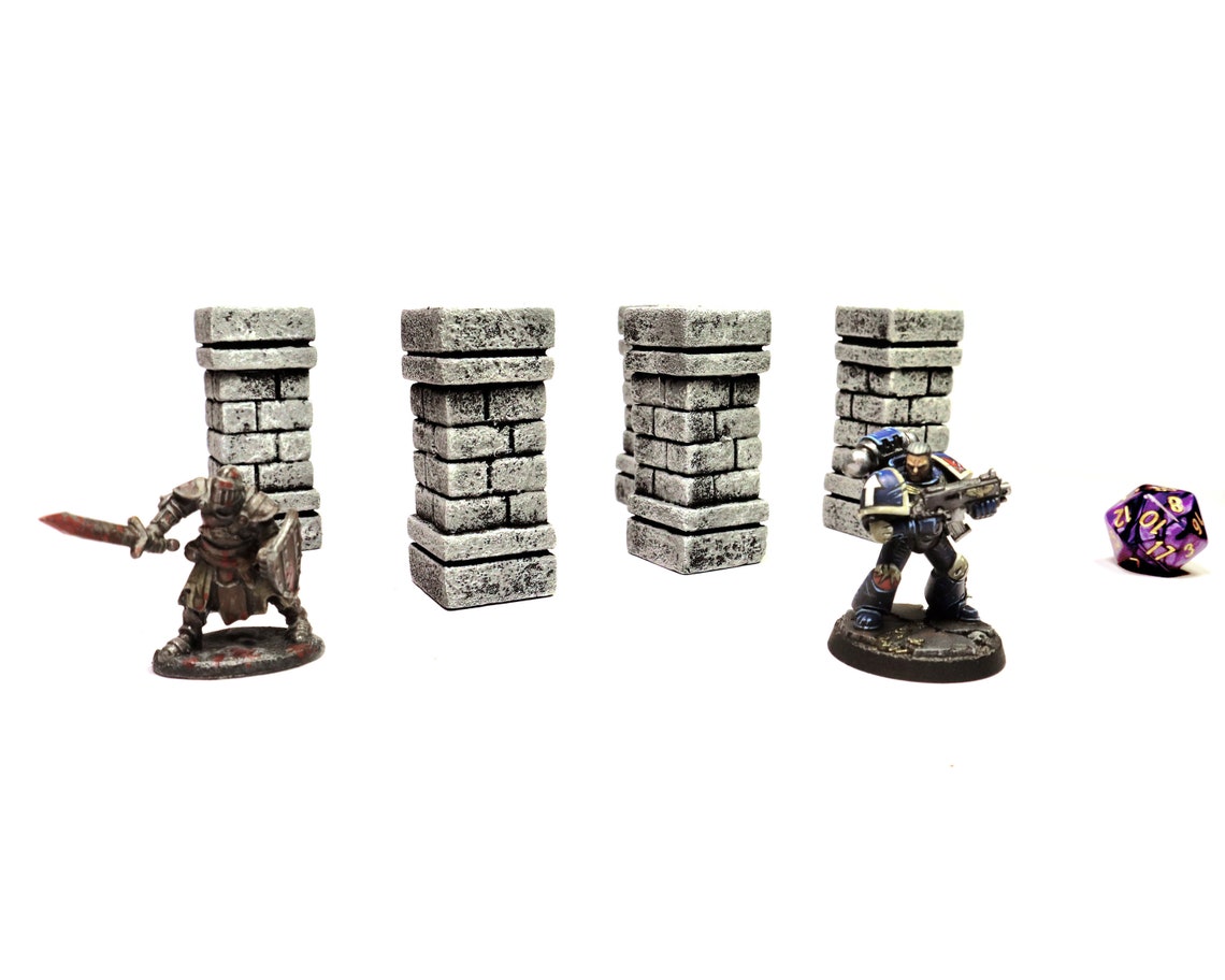 Quality Stone Pillar Set - Exceptionally Hand Crafted Dnd Terrain for ...