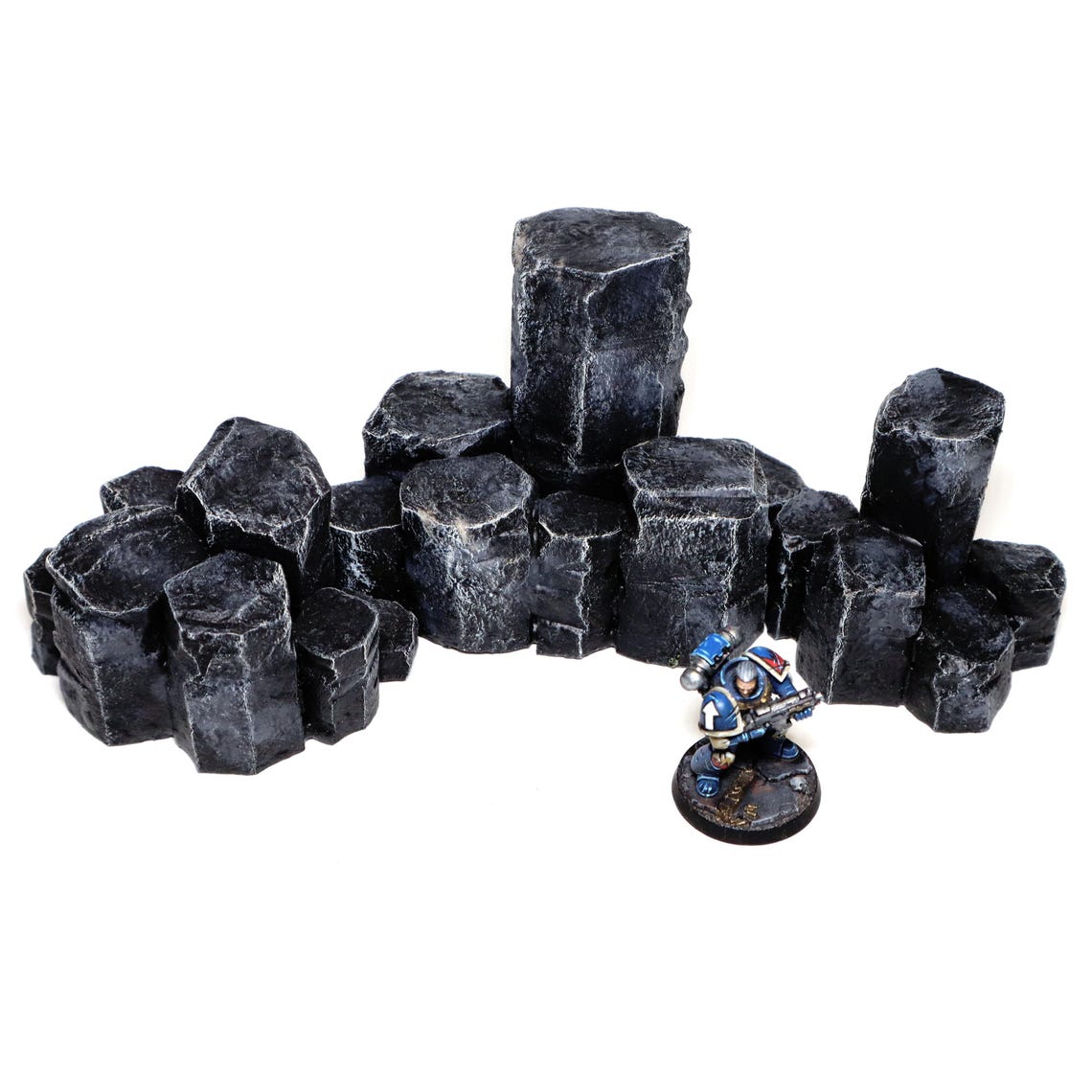 Hexagonal Basalt Pillar Formations | Handmade Wargame & RPG Terrain - Etsy