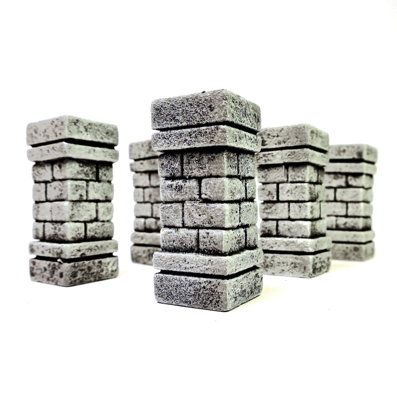 Quality Stone Pillar Set - Exceptionally Hand Crafted Dnd Terrain for ...